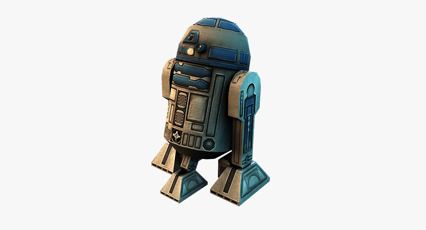 modelo 3d Poli ultra bajo R2-D2 gratis - TurboSquid 1001640