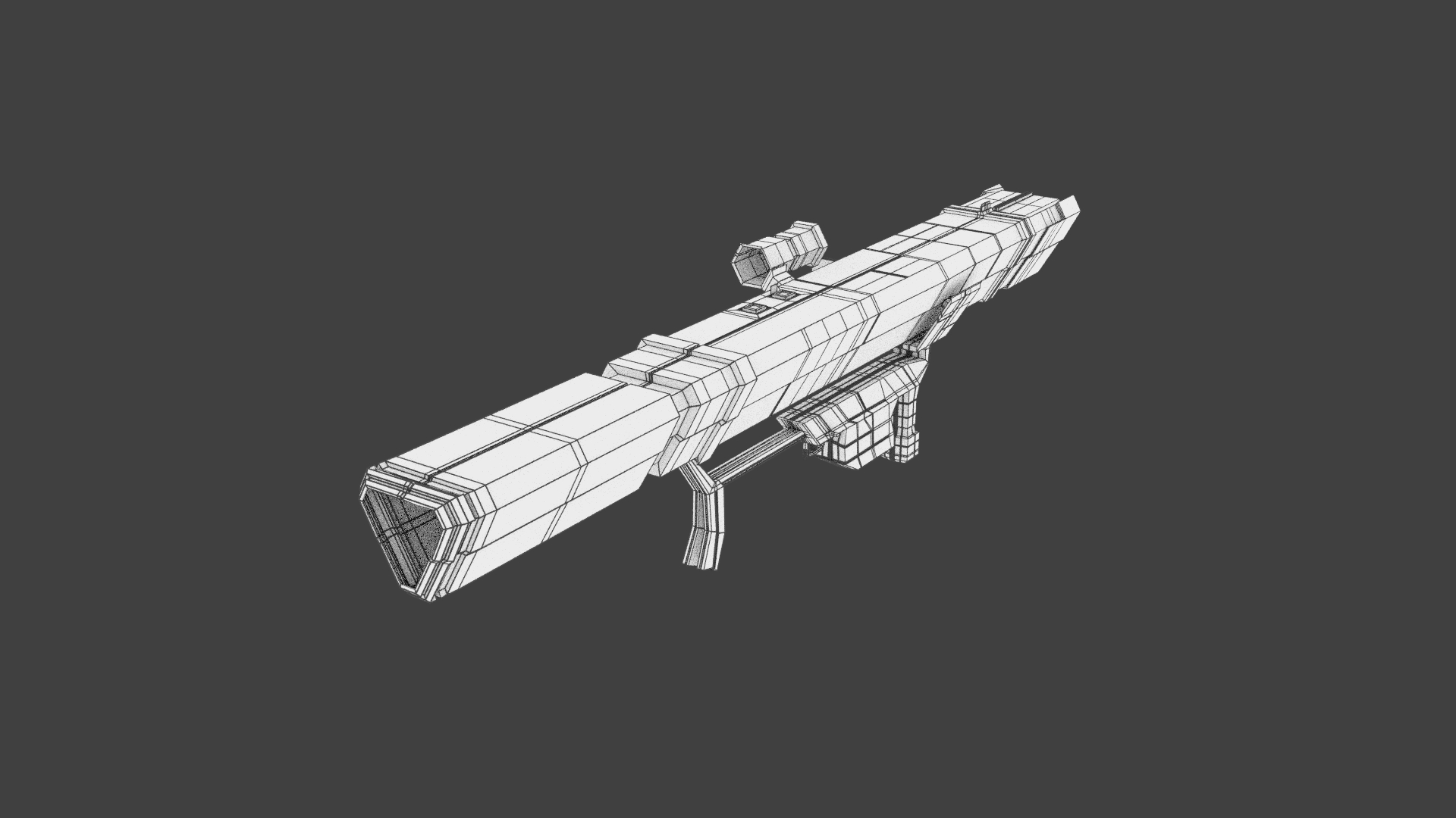 futuristic weapon sci-fi rocket 3d model