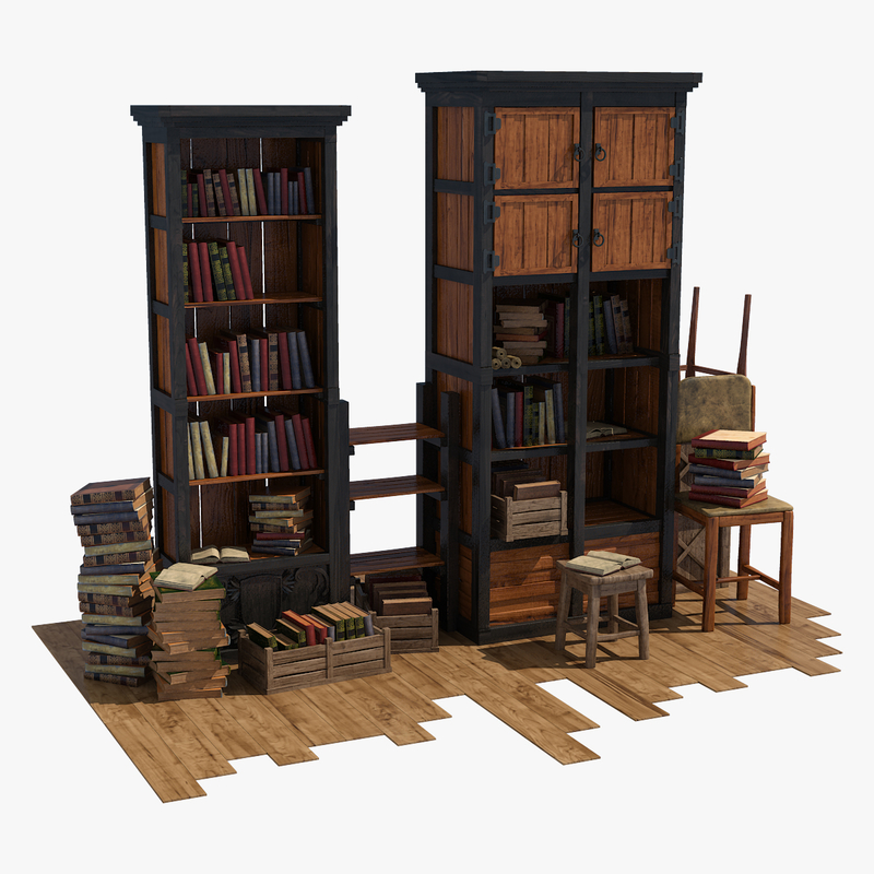 3d model book display