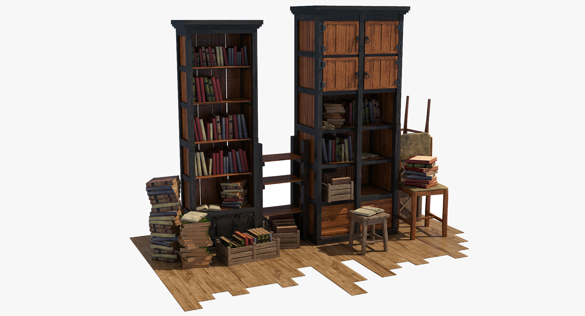 3d model book display