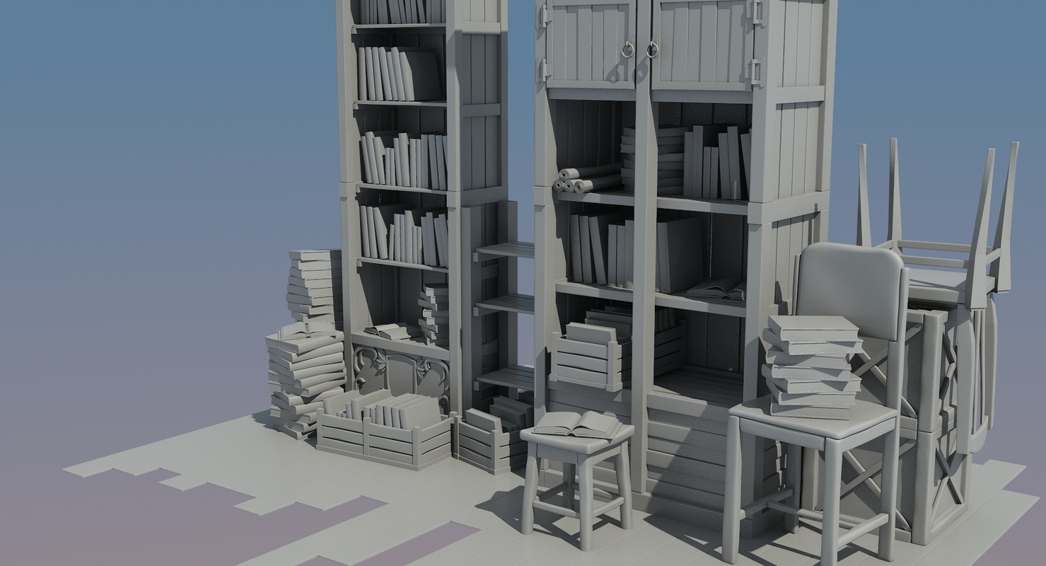 3d model book display