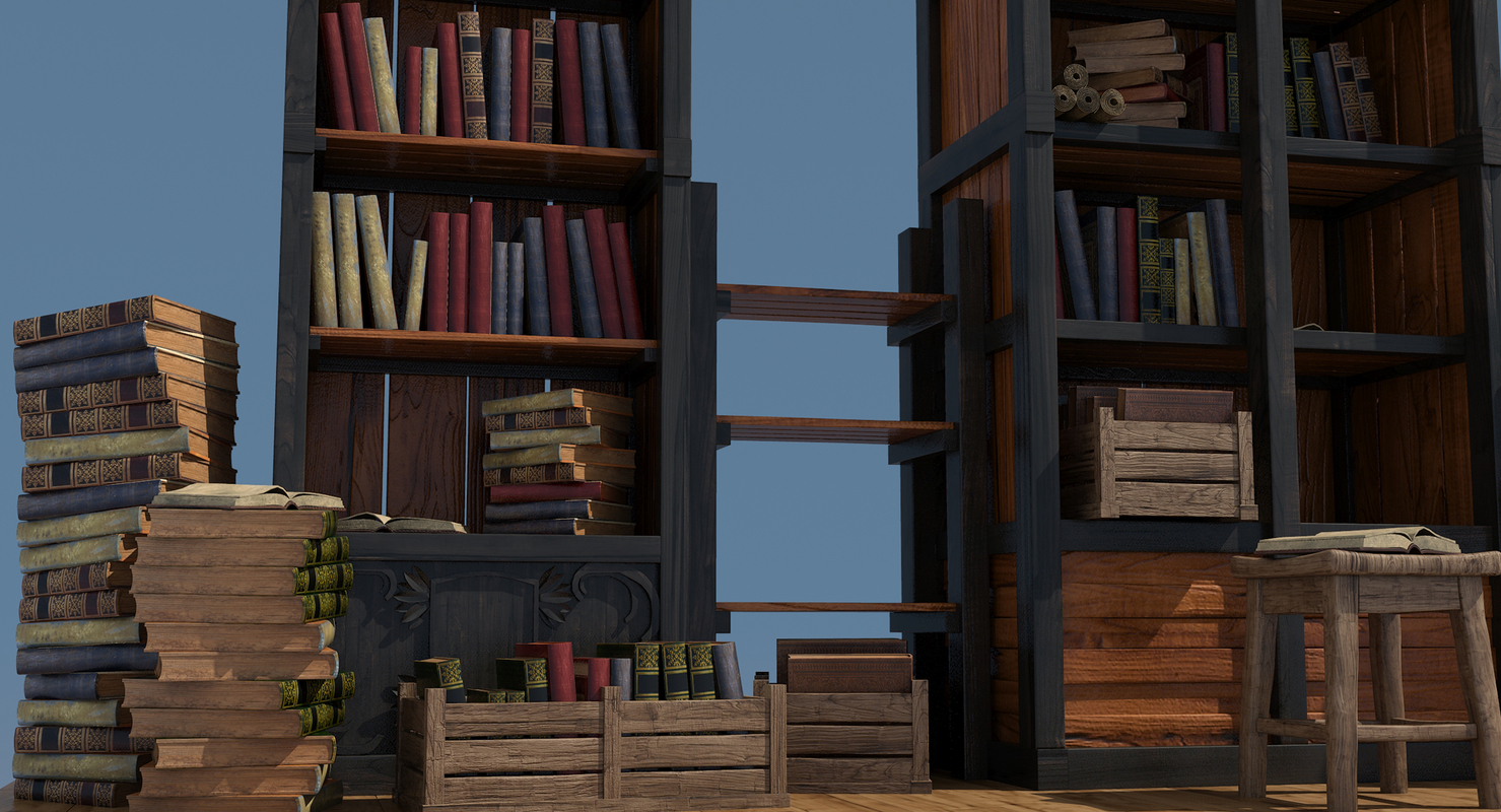 3d model book display