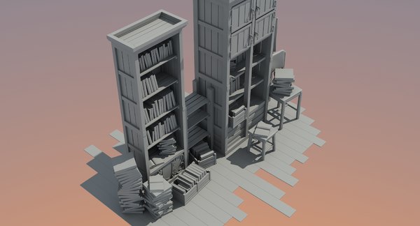 3d model book display