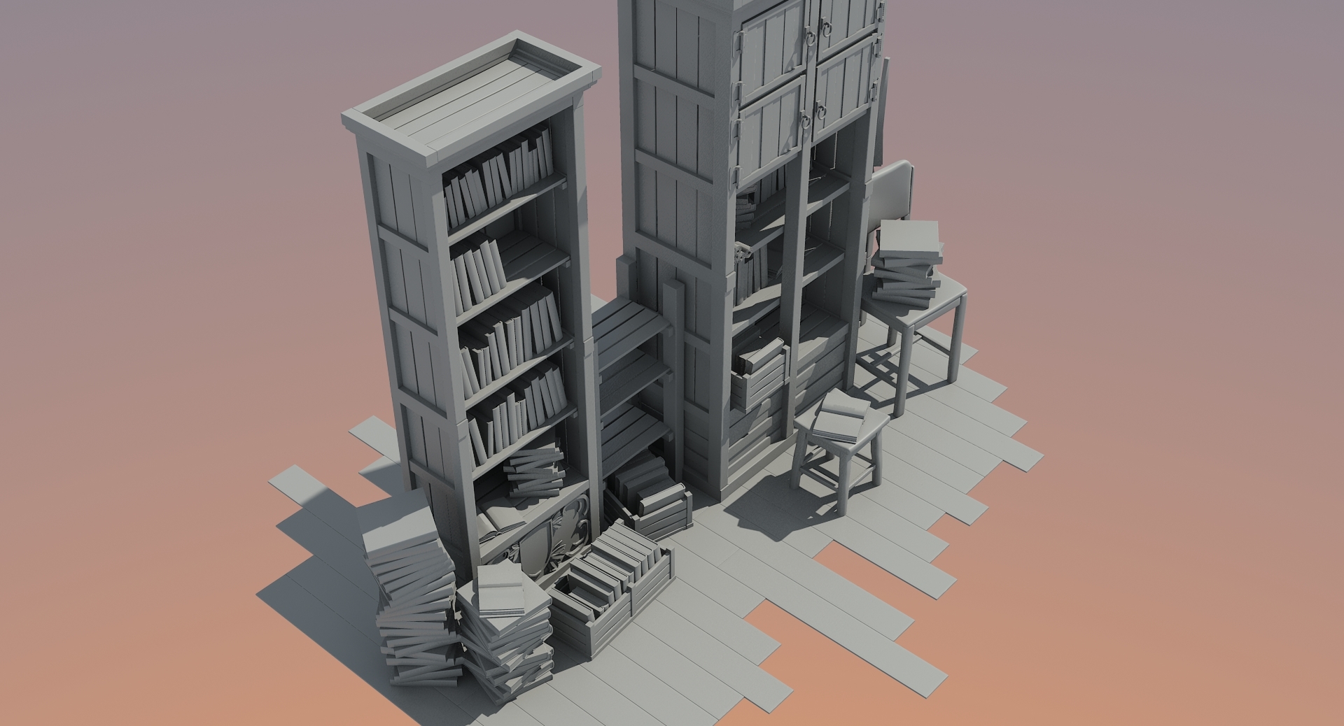 3d model book display