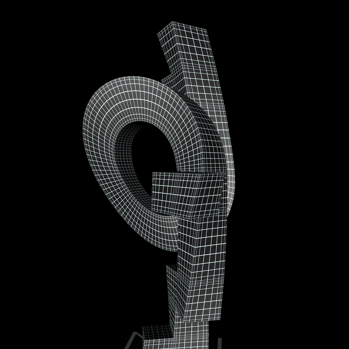 3d forged iron sculpture