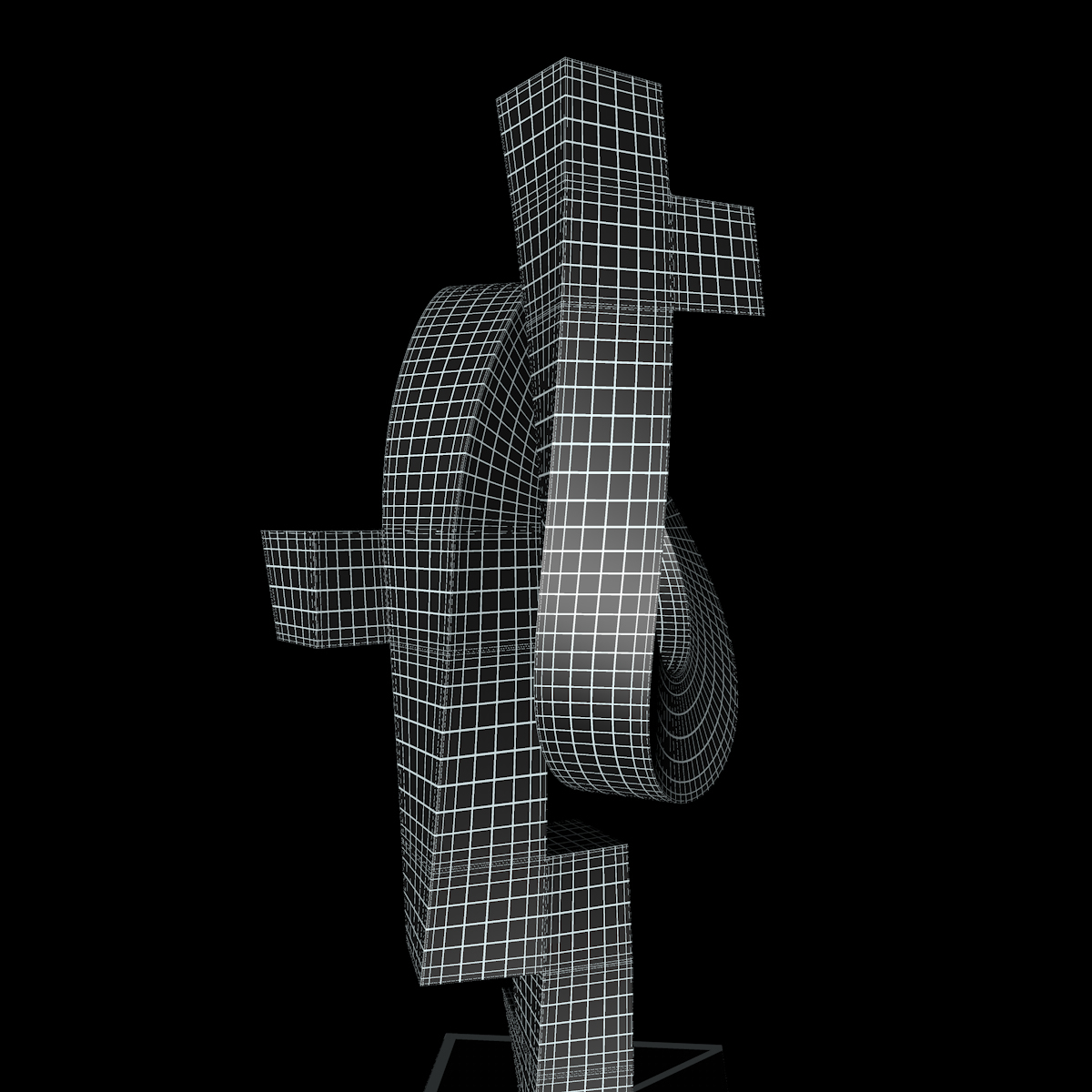 3d forged iron sculpture