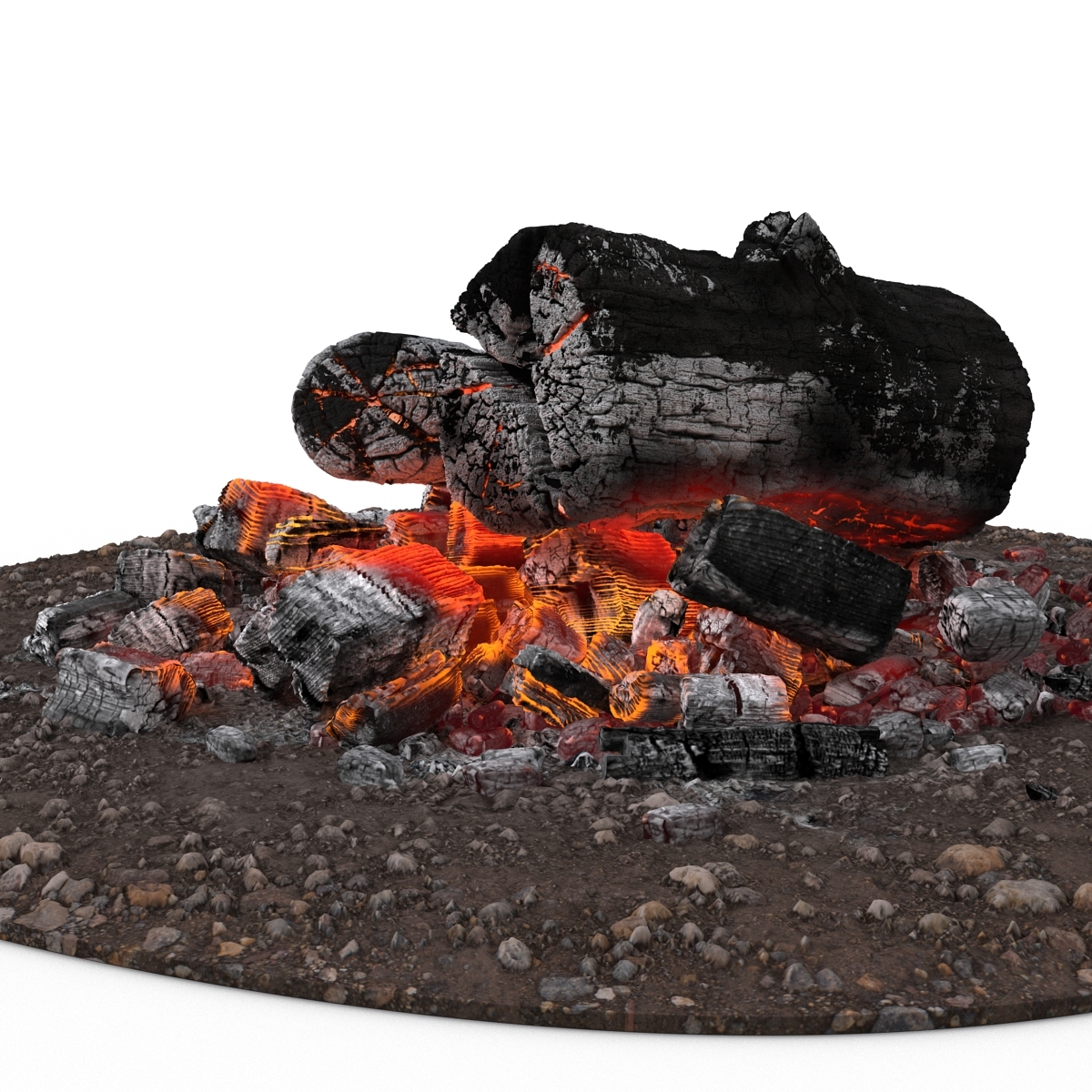 3d model campfire camp