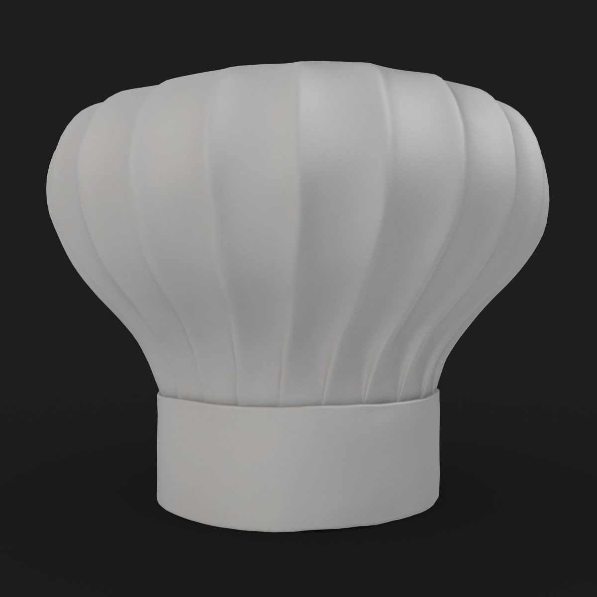3d realistic chef hat white