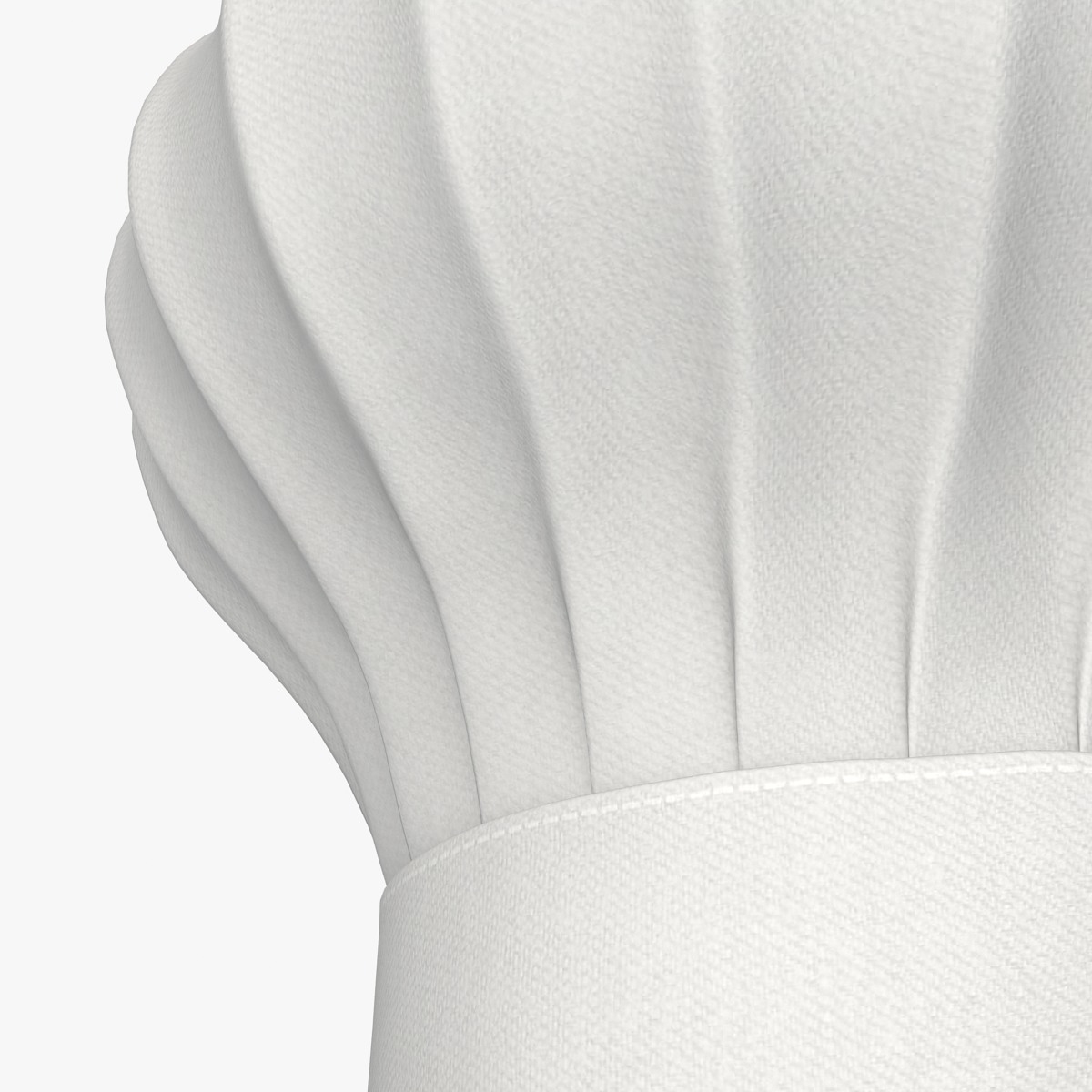 realistic chef hat set 3d model