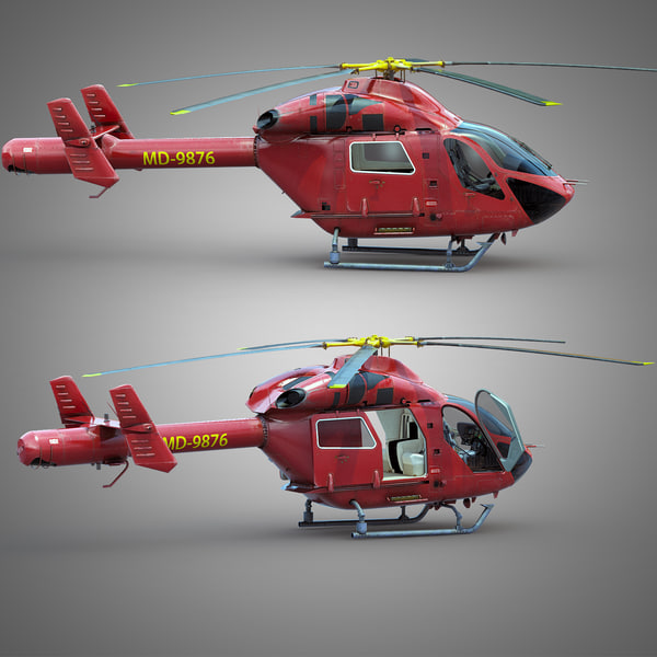 3d md902 helicopter