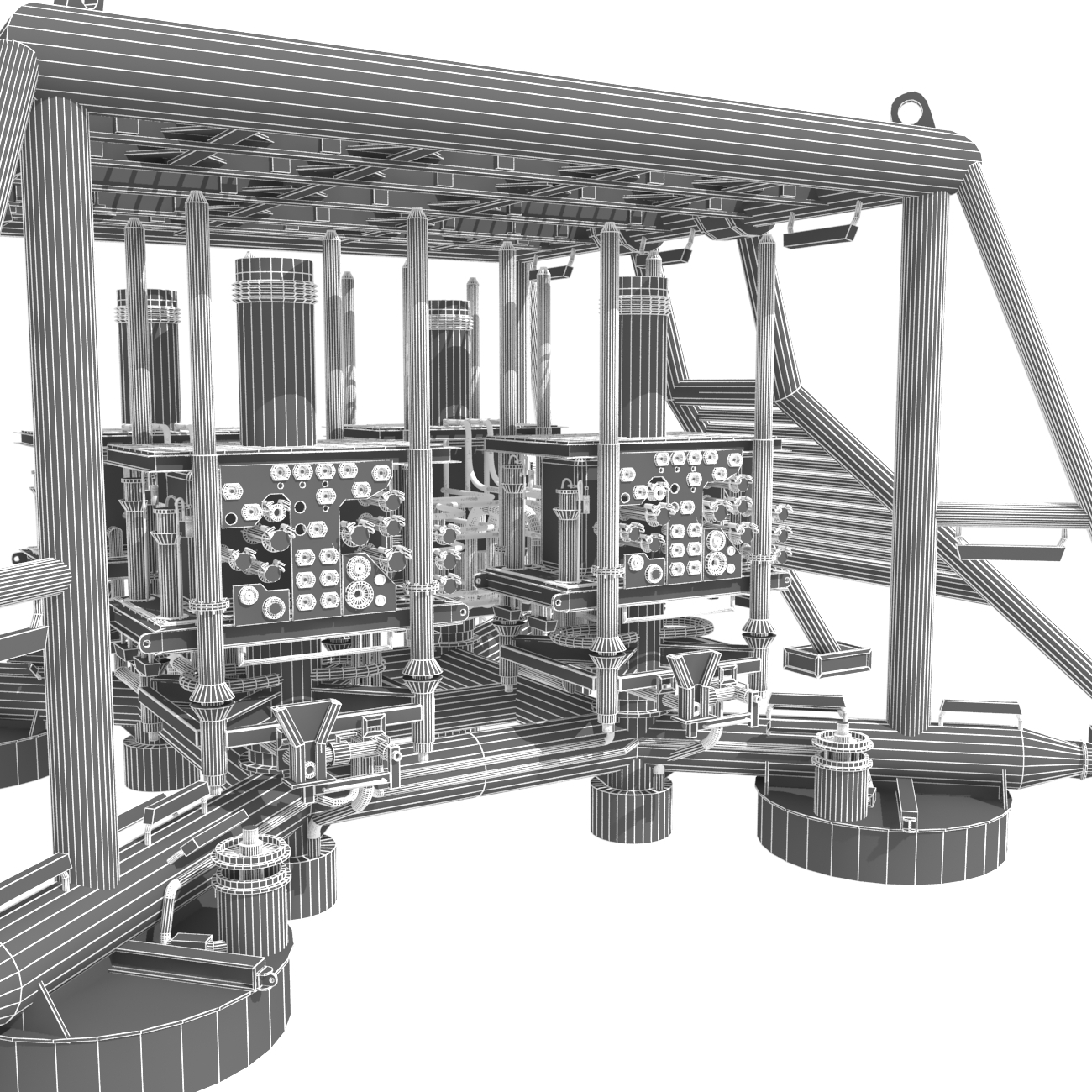 3d model subsea oil installation