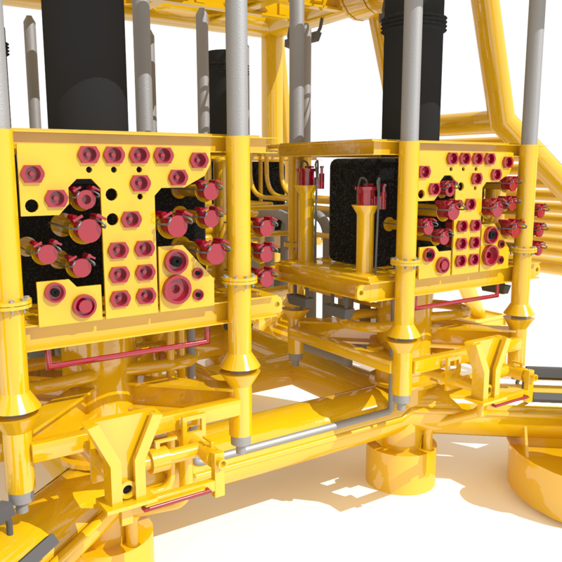 3d model subsea oil installation