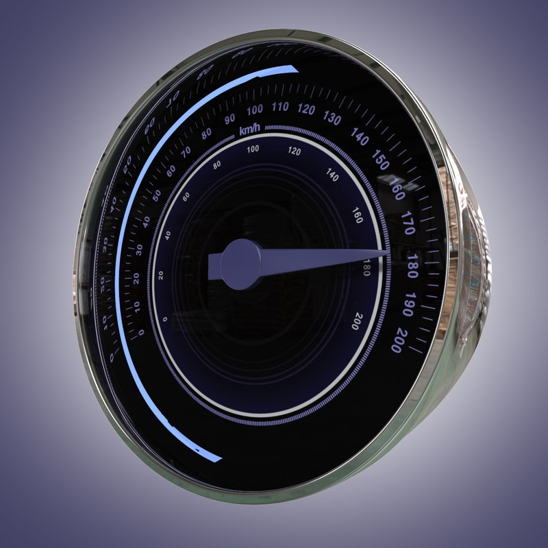 3d model of speedometer meter