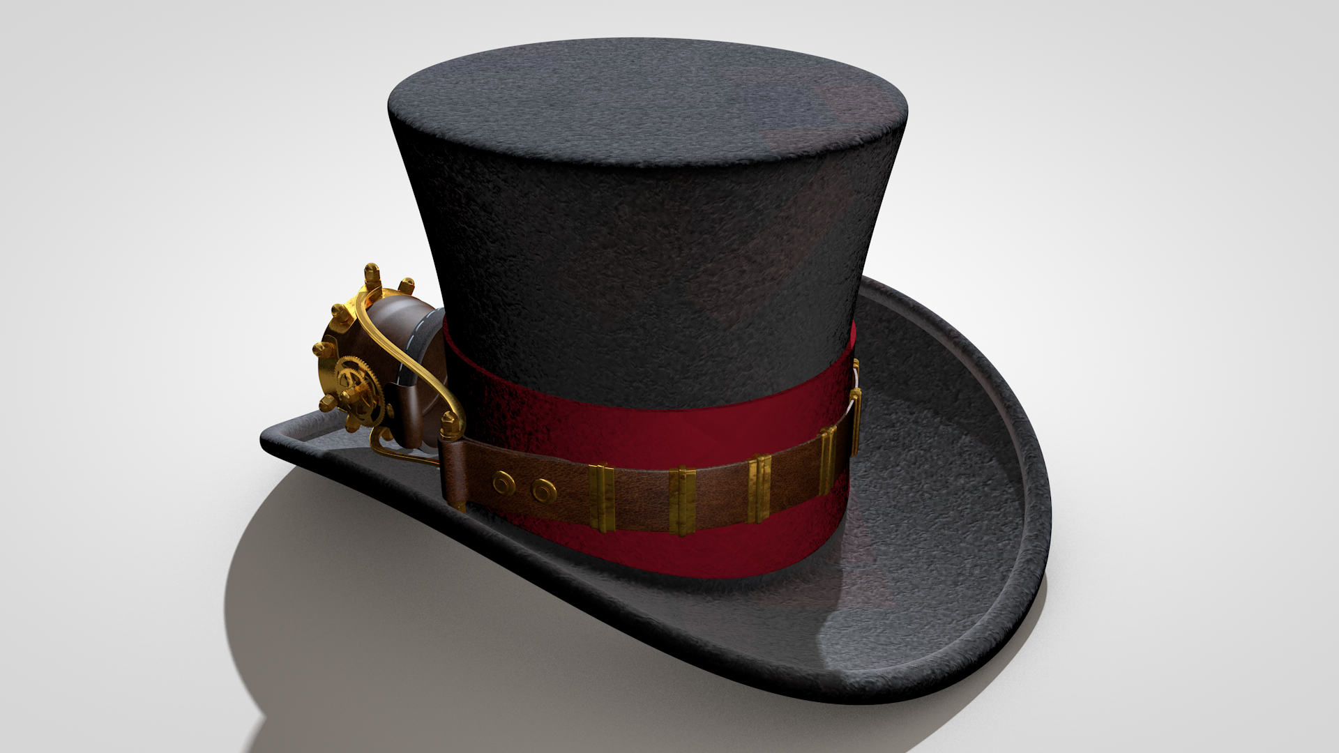 steampunk hat 3d c4d