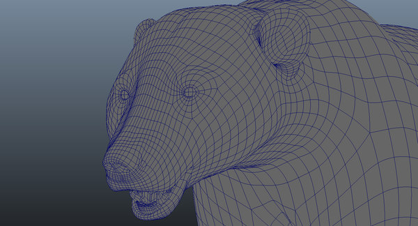 3d bear 2 fur model