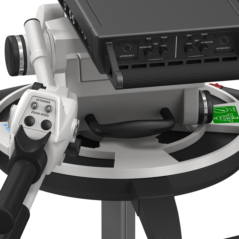 tv studio camera pedestal 3d model