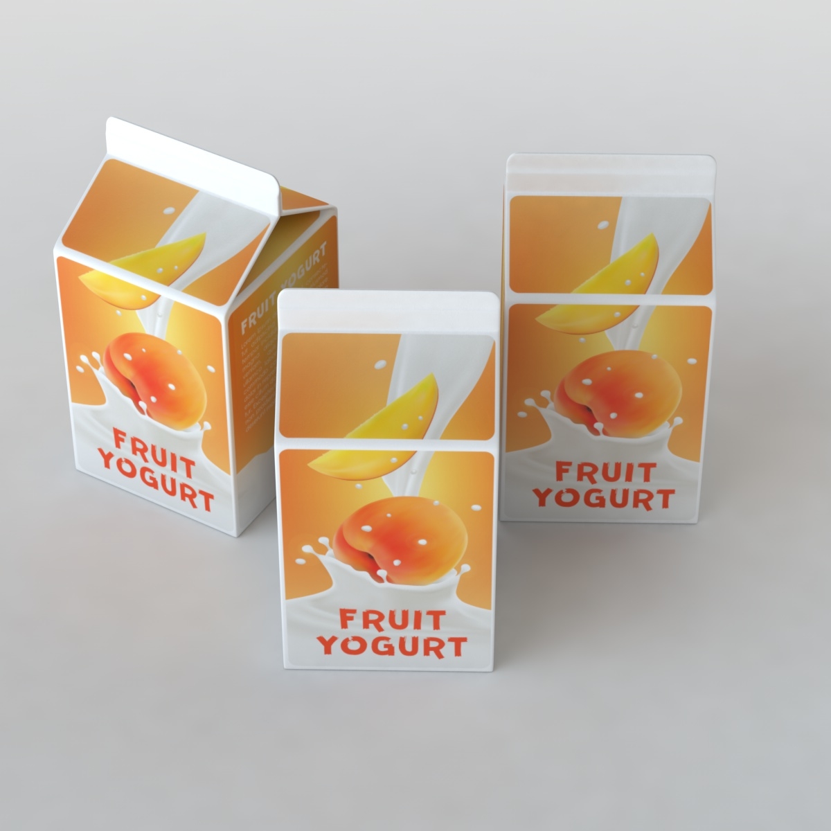 3d yogurt carton 3