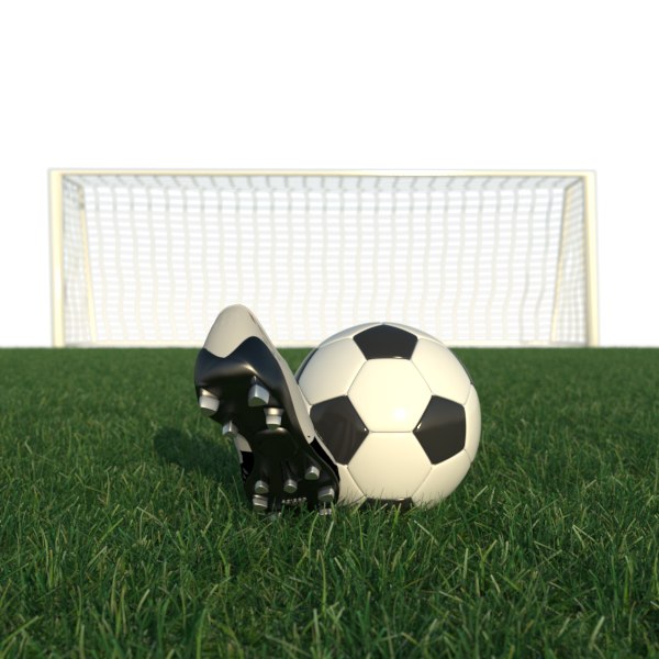 3d realistic football scene