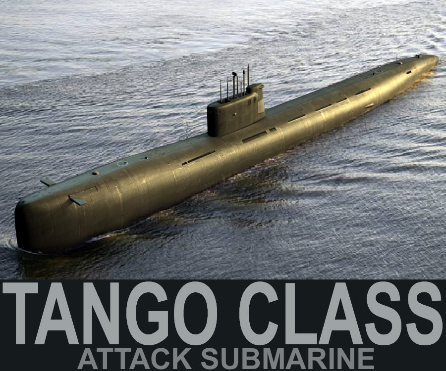 3d model tango class attack submarine