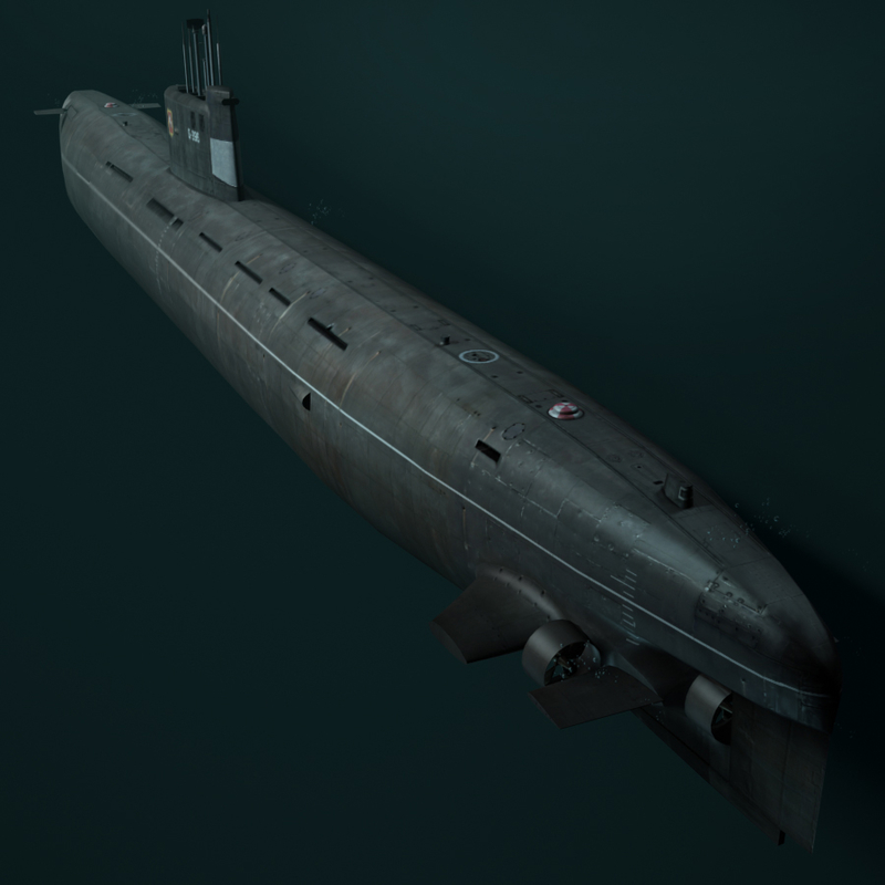 3d tango class attack submarine model