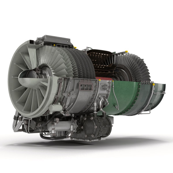 modelo 3d Turbojet Engine General Electric J85 seccionado modelo 3D ...