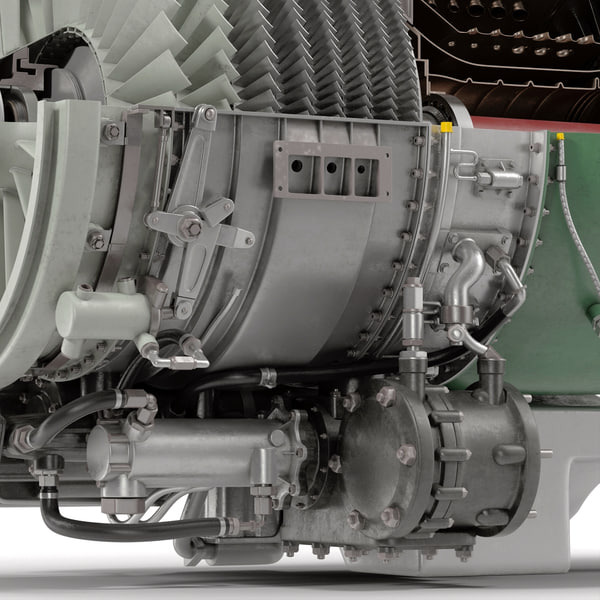Turbojet Engine General Electric J85 3D-Modell mit Schnitten 3D-Modell ...