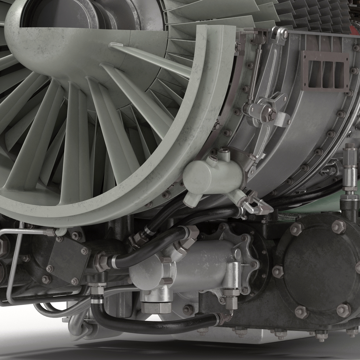 turbojet engine general electric 3d c4d