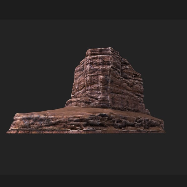 realistic desert rock obj