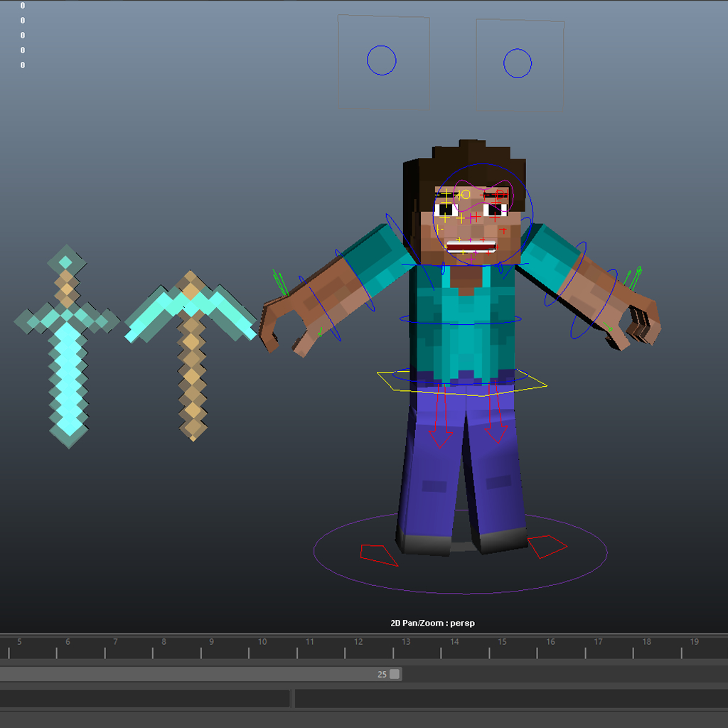 3d steve minecraft model