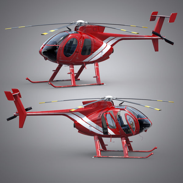3d md helicopter model