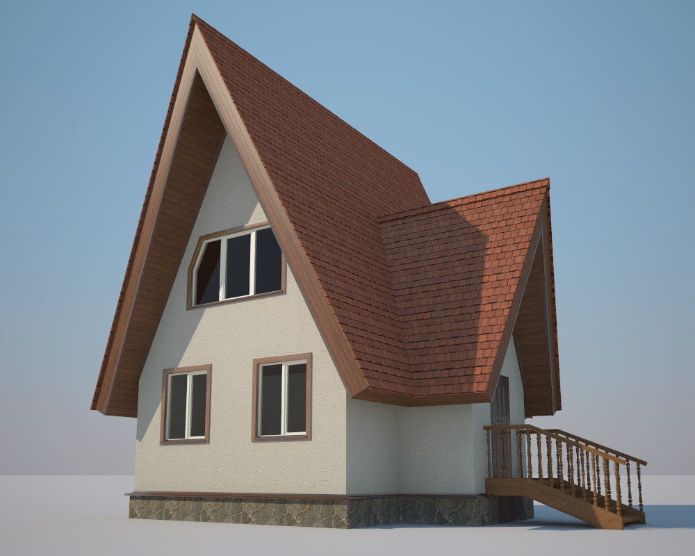 3d cottage model