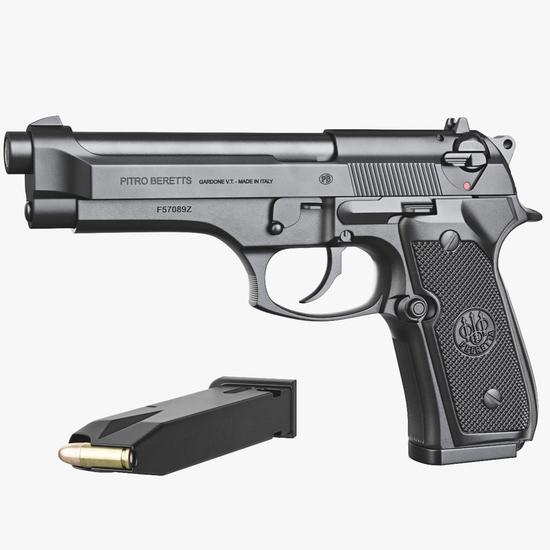 gun beretta m92 fs 3d max
