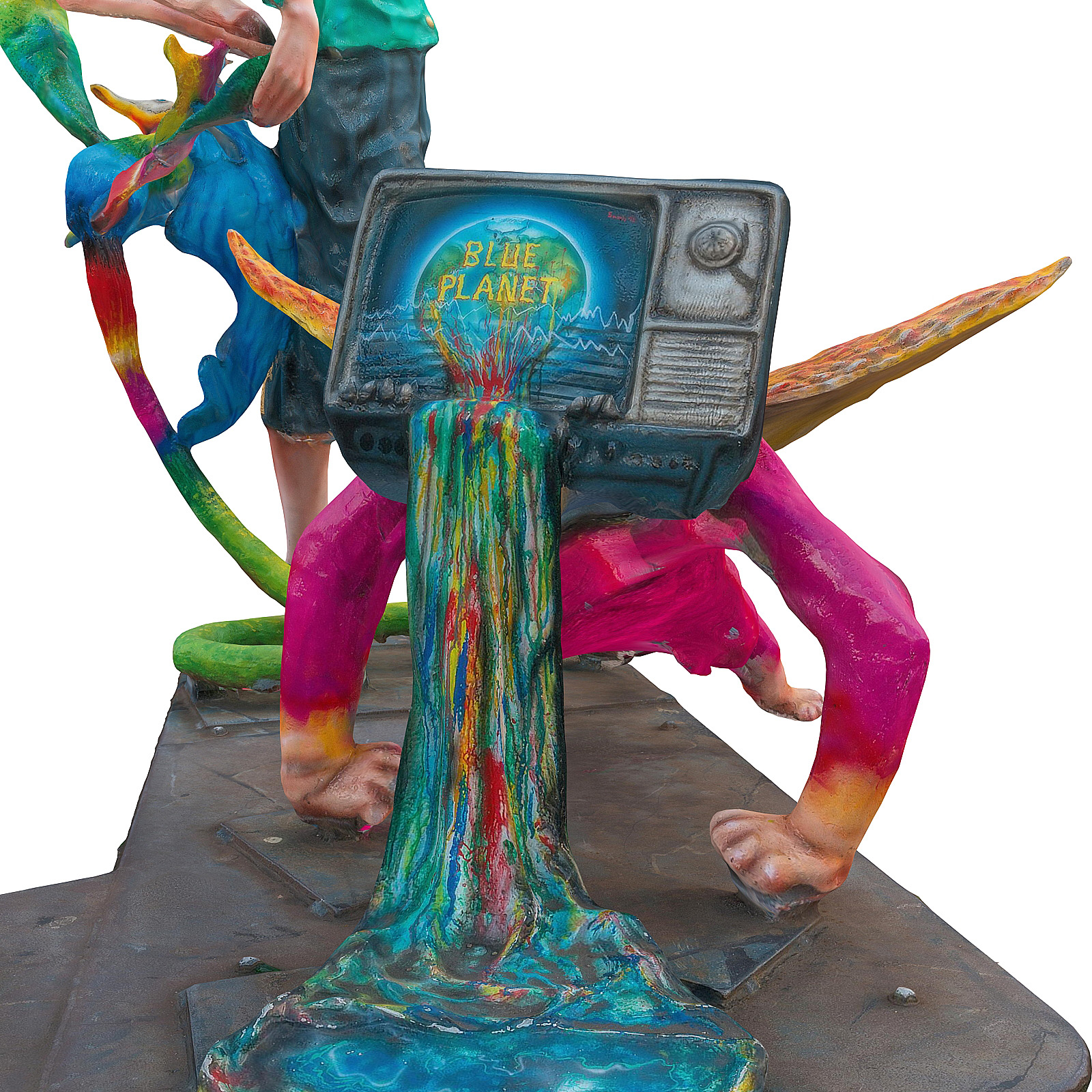 psychedelic sculpture lunapark 3d model