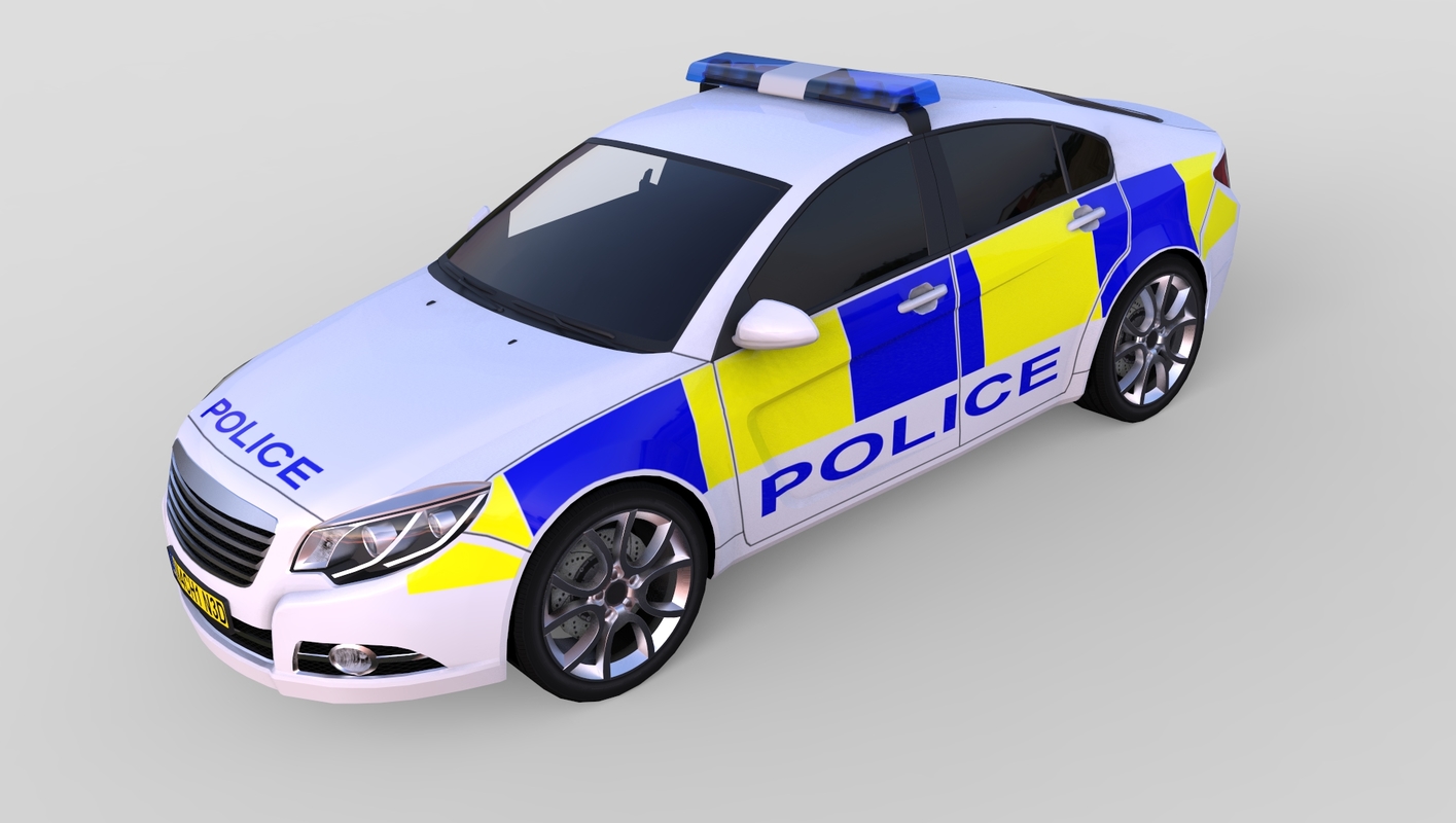 3d model generic police car majestic
