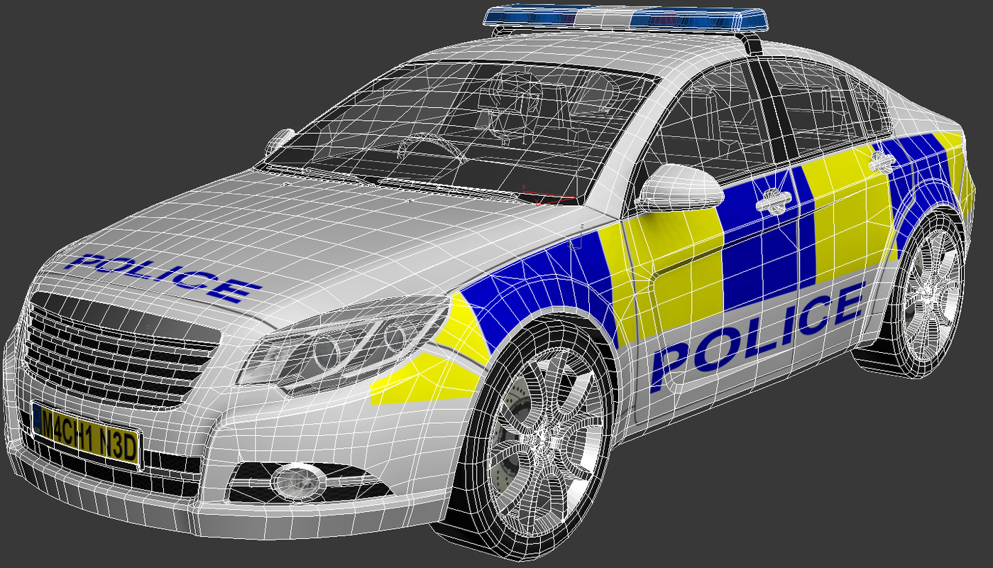 3d model generic police car majestic