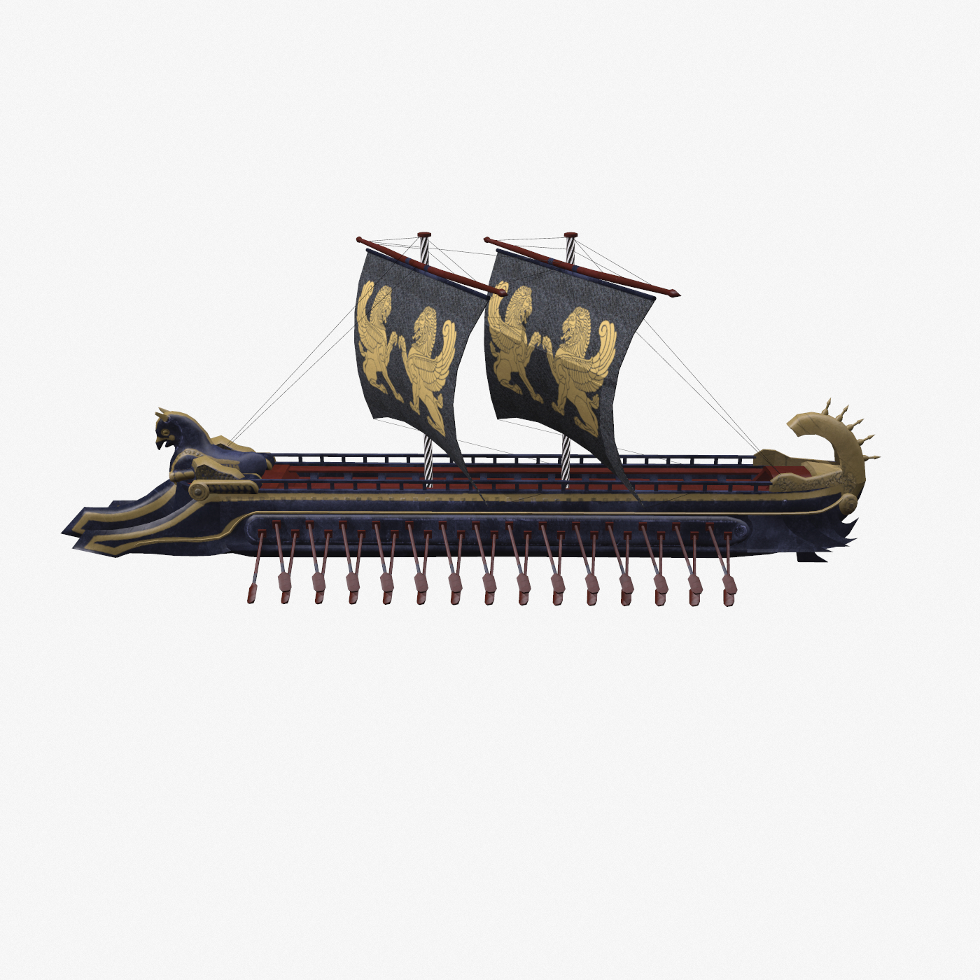 persian trireme 3d model