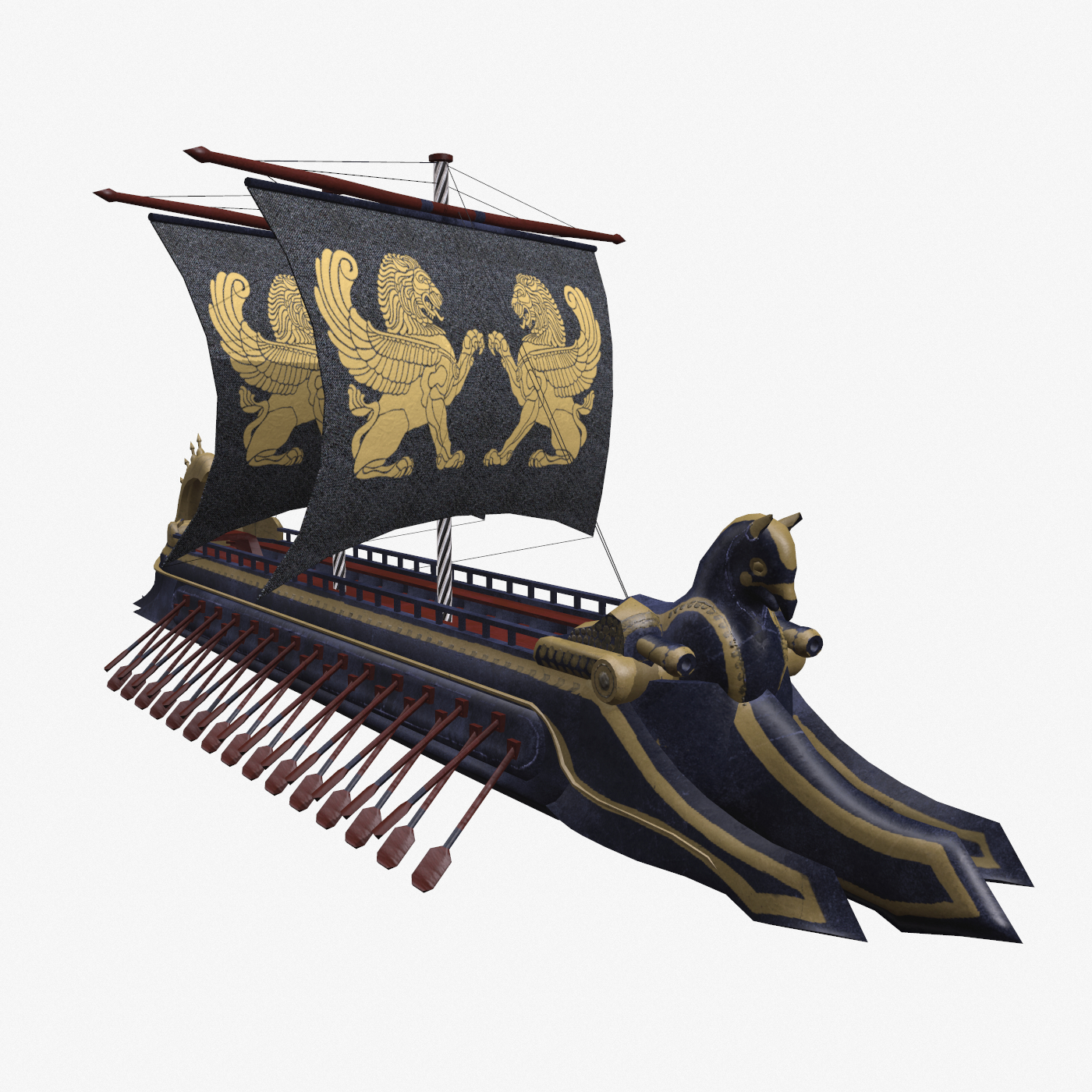 persian trireme 3d model