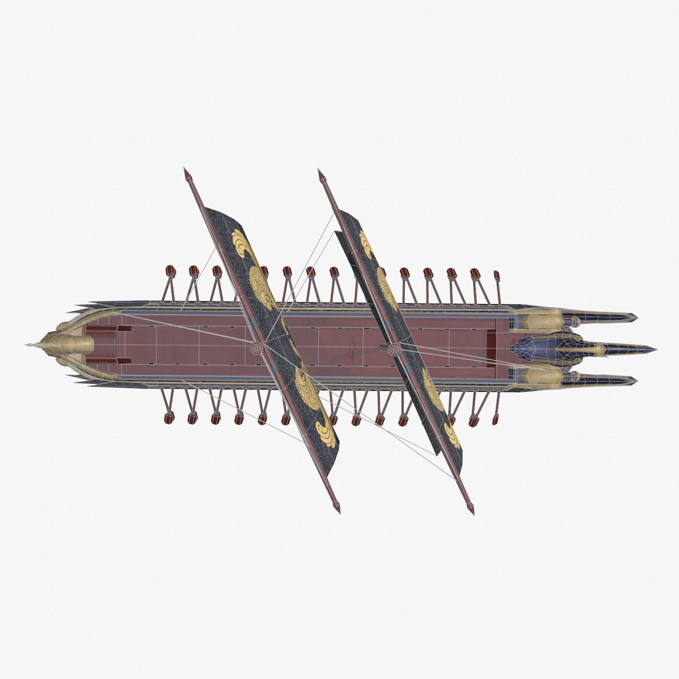 persian trireme 3d model