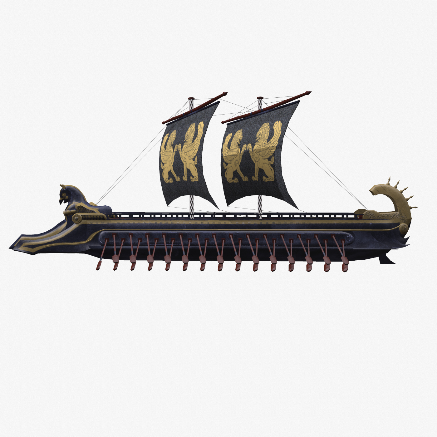 persian trireme 3d model