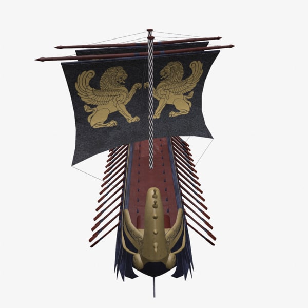 persian trireme 3d model