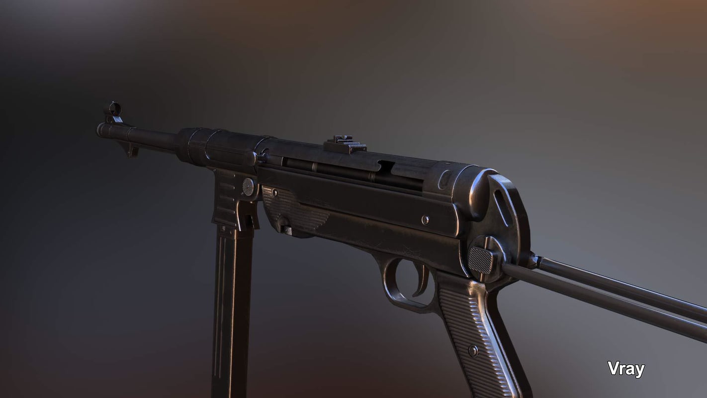 3d model mp40 german ww2