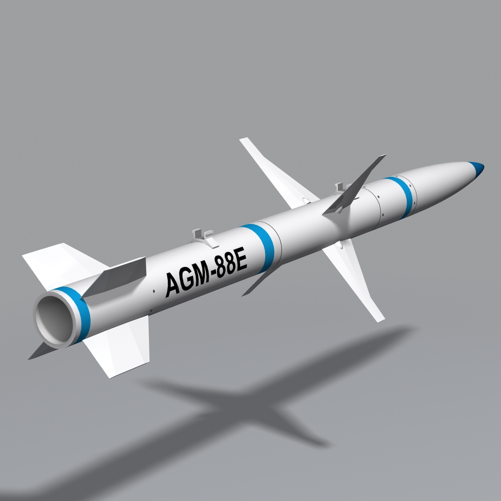 agm-88 harm missile 3d model