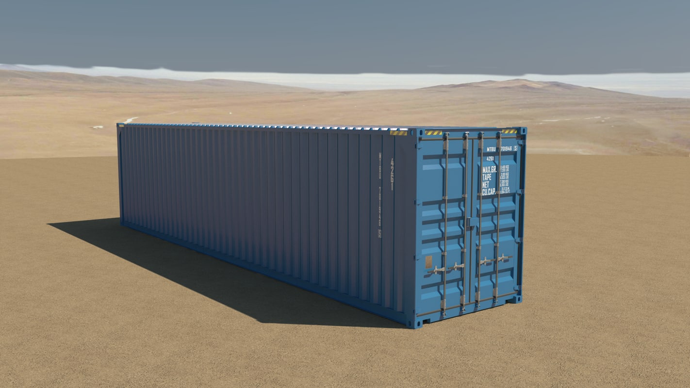 40ft container 3d 3ds