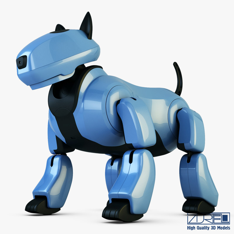 genibo robot dog blue 3d model