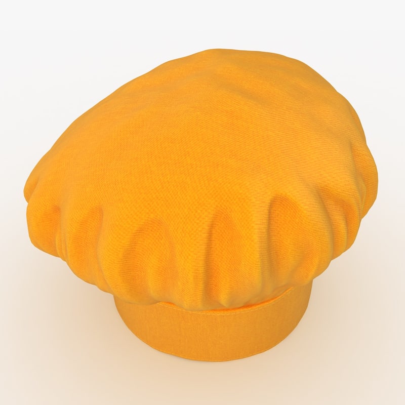 obj realistic chef hat 05