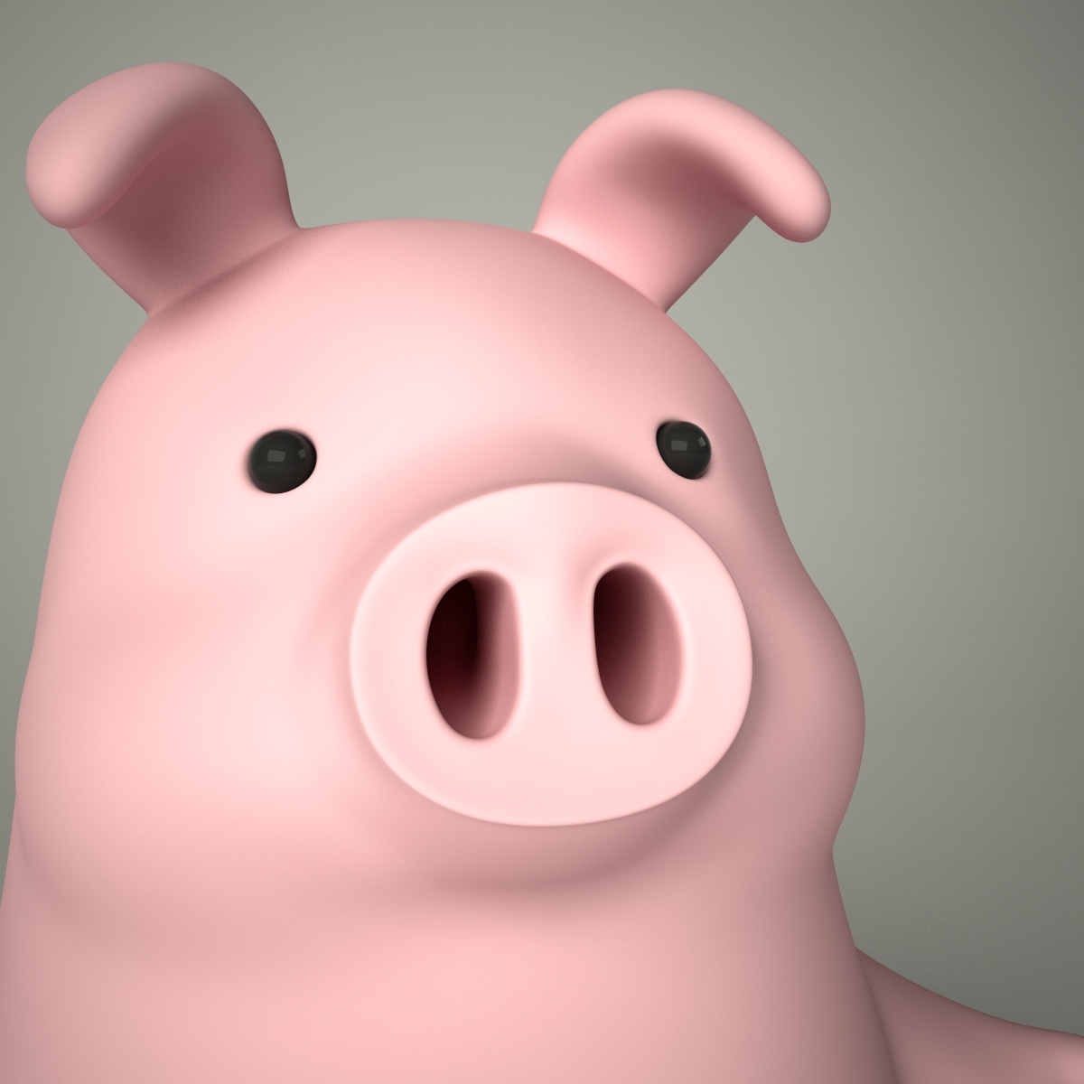 3d toon pork character model