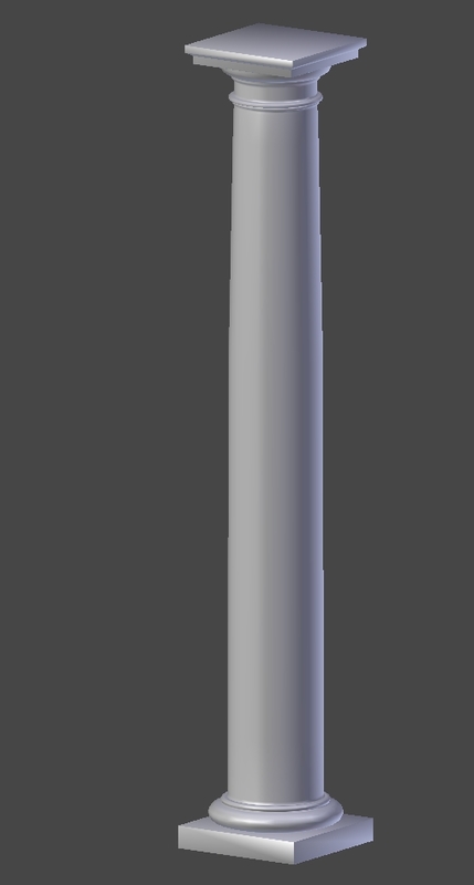 3d tuscan column model