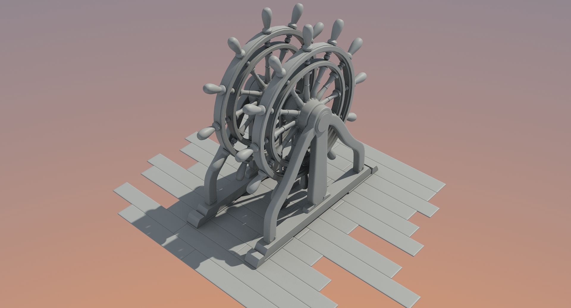 ship wheel 3d model