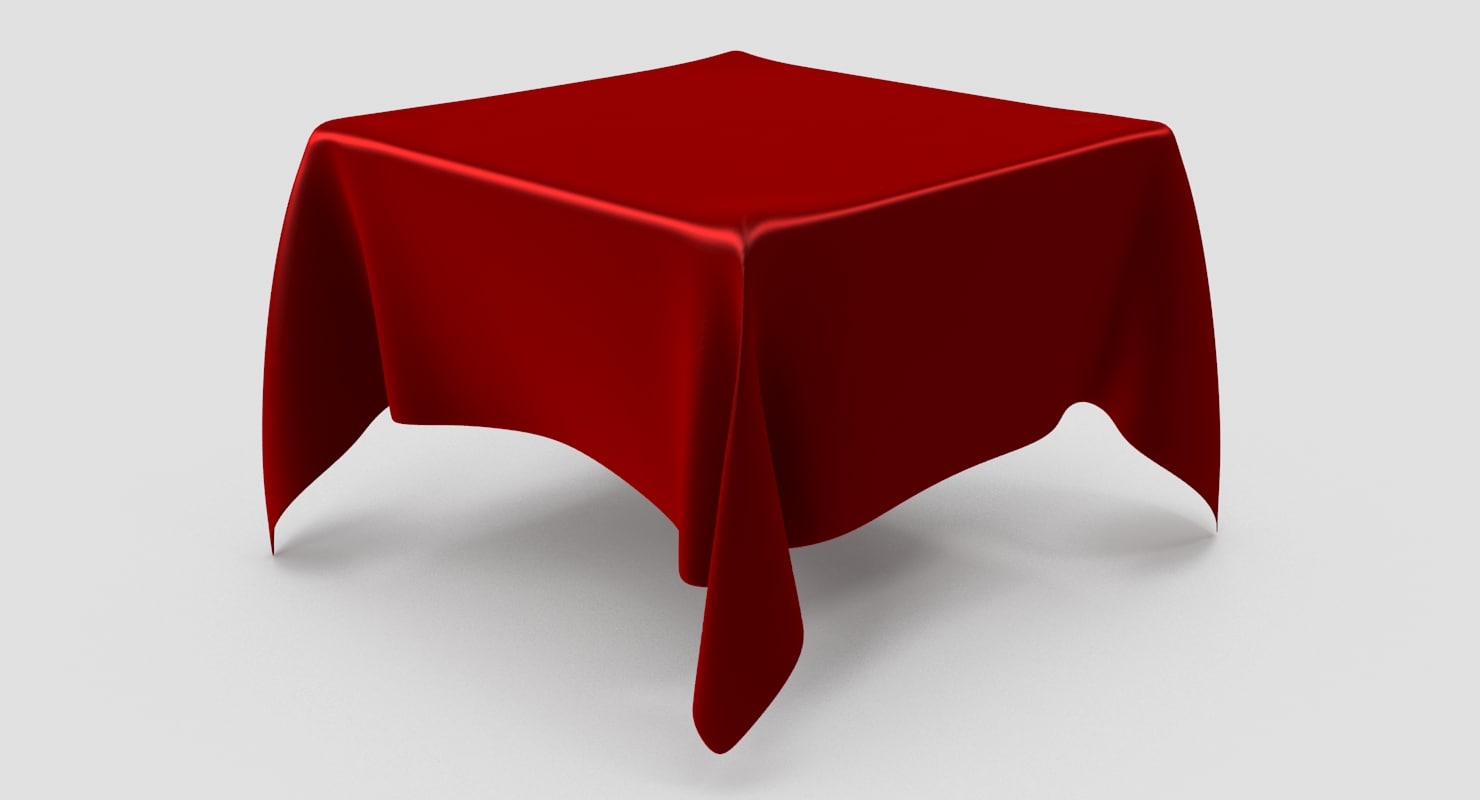 3d table tablecloth cloth model