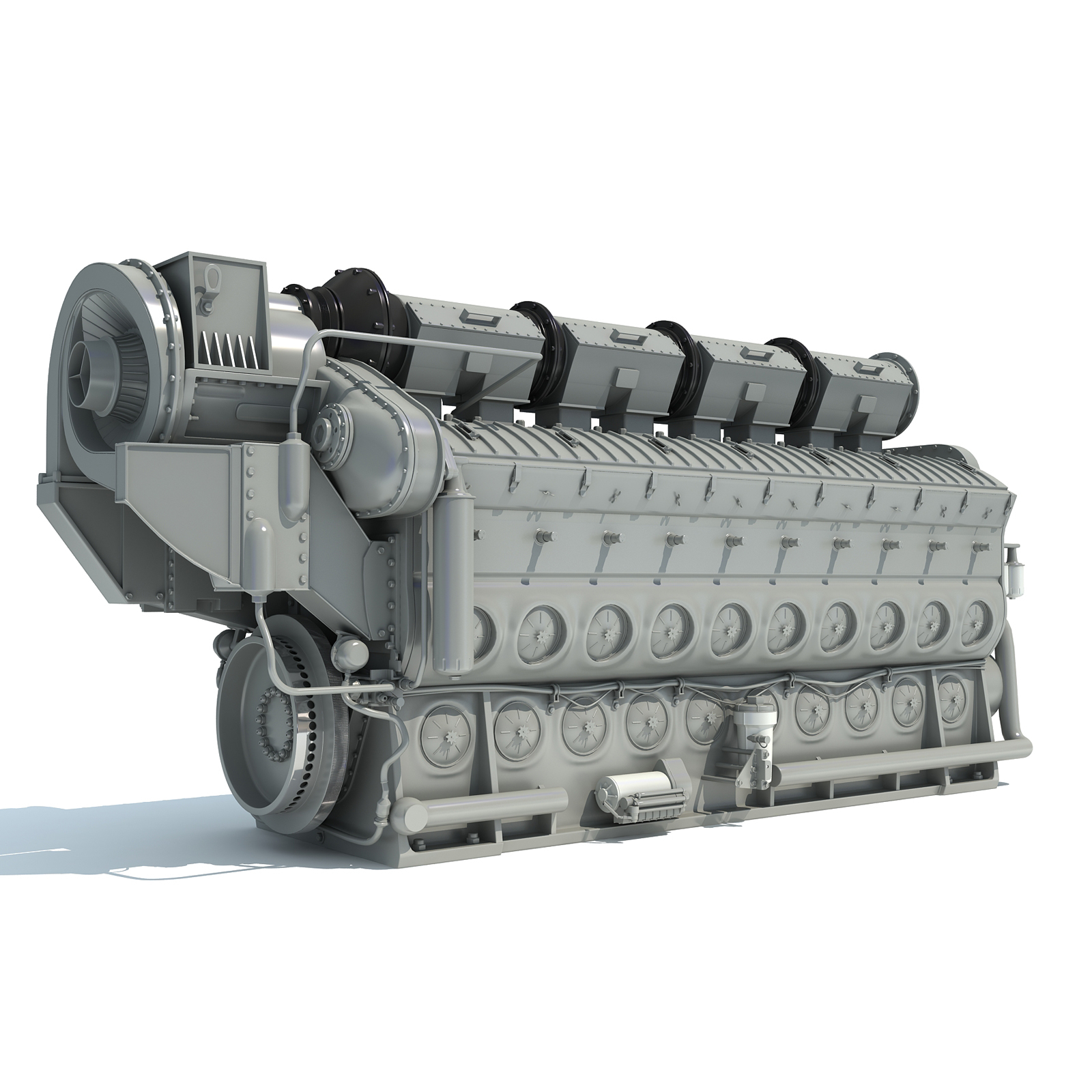 3d electro-motive emd locomotive diesel engine model
